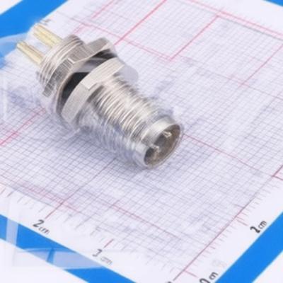 China Panel Mount Socket Connector CAZN M8-P4A-GPB M8-GK Threaded Metal Housing for Industrial Applications for sale
