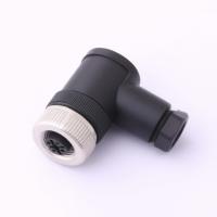 China Plastic Right Angle Plug Connector CAZN M12-S5A-PLDP7 with 5 Pin Socket and CE RoHS Certified Design for sale