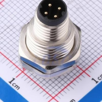 China Straight Rear Panel Socket Connector CAZN M8 P4D GPFM11 with Rubber Sealing and Multiple Pin Options for sale