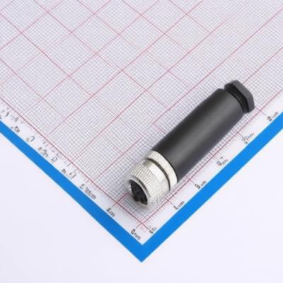 China Welding wire M8 plastic assembled connector CAZN M8-S6A-PWA05 with nickel plated brass housing and gold plated contacts for sale