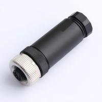China Plastic Assembly M12 Straight Connector Featuring Solder Wire and PG9 Cable Outlet CAZN M12-S4A-PWAP9-BS Screw Clamp for sale