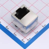 China CND tek T11002E6BU 10 100BASE T Ethernet Connector with Integrated Magnetics and 180 TAB UP Mounting for sale