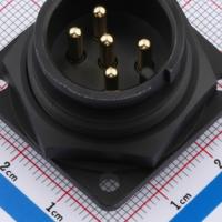 China square flange socket connector CAZN E16B-P5-PWH plastic waterproof snap lock pin type solder wiring for sale