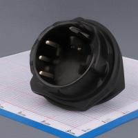 China Waterproof plastic connector panel rear mount socket with snap fit and PCB wiring CAZN E16B-P4-PPF certified CE RoHS for sale
