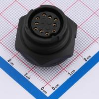 China Snap fit plastic waterproof connector rear mount socket female pins CAZN E13B-S10-PPF for secure PCB applications for sale