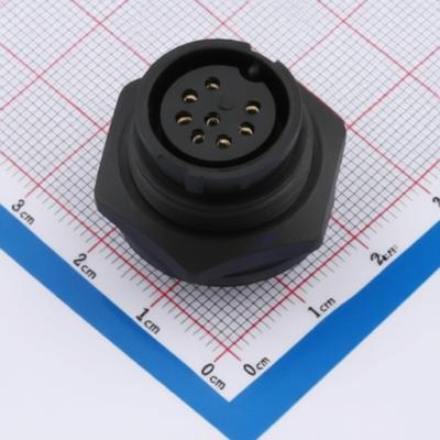 China Waterproof rear mount socket plastic connector CAZN E13B-S8-PWF with female pins solder wire connection for sale