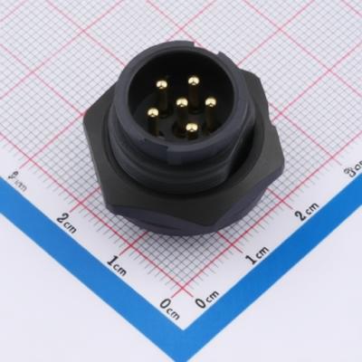 China plastic waterproof connector rear mount socket with IP68 protection and snap fit design CAZN E13B P6 PPF for sale