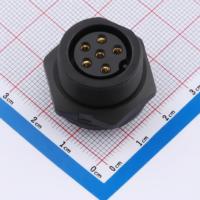 China Board Mount Plug Plastic Waterproof Connector Threaded Type CAZN E13T-S6-PPF Female Pin PCB Wiring for sale