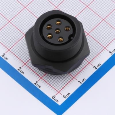 China Board Mount Plug Plastic Waterproof Connector Threaded Type CAZN E13T-S6-PPF Female Pin PCB Wiring for sale