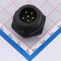 China Waterproof plastic connector panel front mount plug pin contact solder wiring CAZN E13T-P6-PWB threaded locking for sale