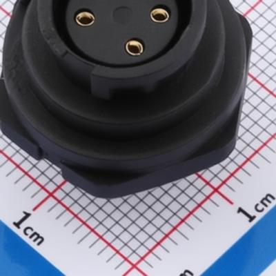 China Plastic waterproof connector CAZN E10B-S4-PWB with panel mount socket and snap fit connection method for sale