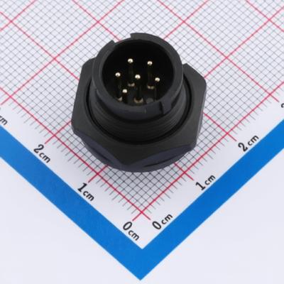 China Panel rear mount socket plastic waterproof connector with snap fit locking pin contacts CAZN E10B-P6-PWF certified CE RoHS for sale