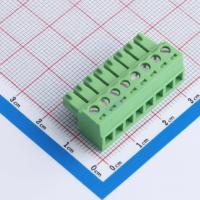 China 3.81mm pitch single row pluggable enclosed terminal block chxunda XD15EDGK-3.81-8P-V rated 300V 8A wire connection for sale