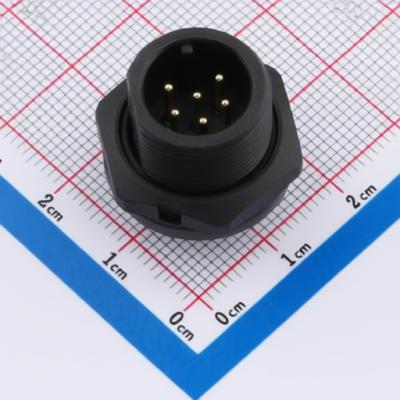 China Back Panel Mount Socket Plastic Waterproof Connector Pin Type Screw Connection CAZN E10T-P6-PPF PCB Board for sale