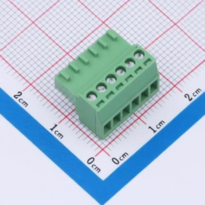 China Single row enclosed pluggable terminal block connector chxunda XD2EDGK-2.54-6P-V 2.54mm pitch suitable for 26 to 20AWG wires for sale