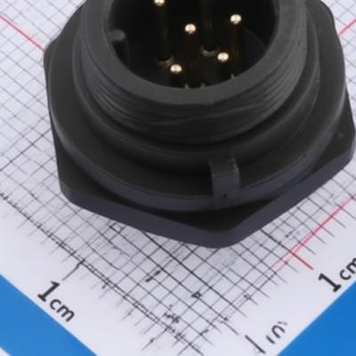 China panel mount plastic waterproof connector with solder wiring and threaded connection CAZN E10T-P6-PWB IP67 IP68 rated for sale