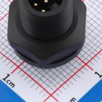 China Rear Mount Socket Plastic Waterproof Connector Pin Type PCB Board Mount CAZN E7T-P5-PPF Thread Locking for sale