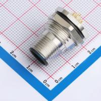 China industrial rear mount socket connector CAZN M12-P12A-GWFM16 with pin type contacts and solder connection for sale