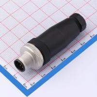 China Durable screw connection pin type plastic assembled straight plug CAZN M12-P8A-PLAP7 for industrial for sale