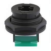 China Plastic Waterproof Connector CAZN E16B-FR6-PRF-SN Single Network Port Rear Panel Female Snap Fit for CAT5e and CAT6a for sale