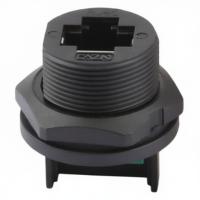 China Single port RJ45 female connector CAZN E13T FR6 PRF with epoxy rubber sealing and screw type mounting for sale