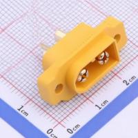 China Changzhou Amass Elec XT60E-MGY Connector Featuring Flame Retardant PA66 Shell and Thick Gold Plating for sale