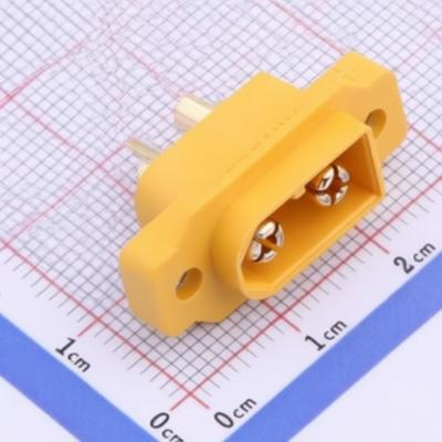 China Changzhou Amass Elec XT60E-MGY Connector Featuring Flame Retardant PA66 Shell and Thick Gold Plating for sale