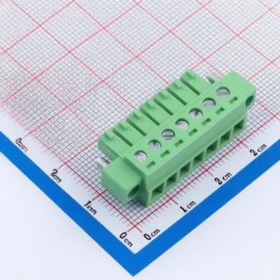 China 3.81mm Pitch Terminal Block Single Row Screw Terminals chxunda XD15EDGKM-3.81-7P-V Wire Range 28-16AWG for sale
