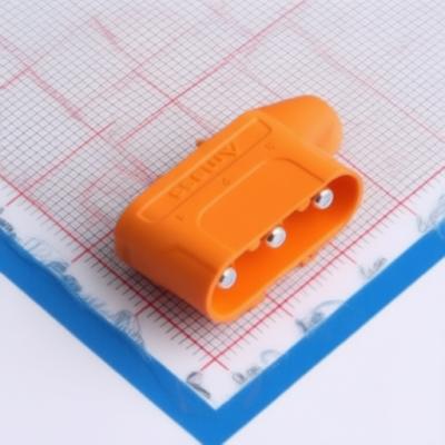 China Orange plastic housing vertical board mount connector three pin Changzhou Amass Elec LCC30PB-M for lithium battery and motor for sale