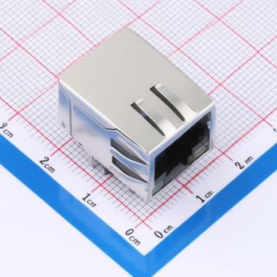 China TAB DOWN 1X1 10 100 1000BASE Connector with 750 Cycles Durability and PBT Housing CND tek TE611130GH for sale