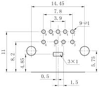 China CUI MD-40SM Series Mini DIN Connector Featuring Right Angle PCB Mount and Side Shielding for Connections for sale