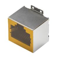 China Modular Jack 6P6C RJ12 Vertical Mount with Mounting Flange CUI CRJ066-1-SMT Surface Mount Connector for sale