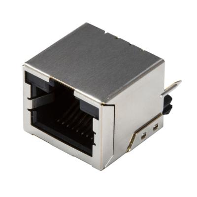 China connectivity modular jack CUI CRJ061-L1-TH with 8P8C RJ45 connector and integrated LED indicators for sale