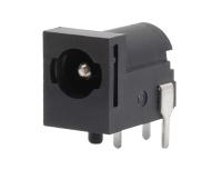 China Secure Through Hole Mount DC Power Jack with 2.5 Amp Current Rating and Brass Terminals CUI PJ-059A for sale