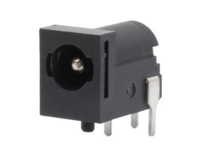 China Secure Through Hole Mount DC Power Jack with 2.5 Amp Current Rating and Brass Terminals CUI PJ-059A for sale