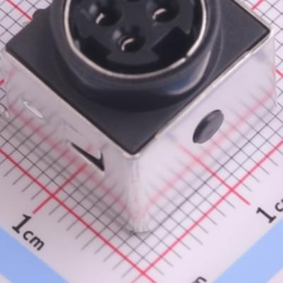 China Robust 4 Pin Power DIN Jack CUI PD-40S Featuring Black PBT Body and RoHS Certification for Compliance for sale