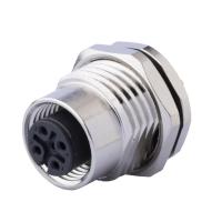 China Industrial Panel Mount M12 Female Connector with IP67 Protection CUI CDM1203-05A-FP-F16-67 IEC Certified for sale