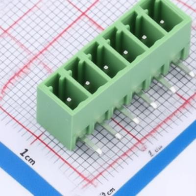 China 3.81mm pitch single row pluggable terminal block chxunda XD15EDGRC-3.81-6P-V with brass nickel plated pins for sale