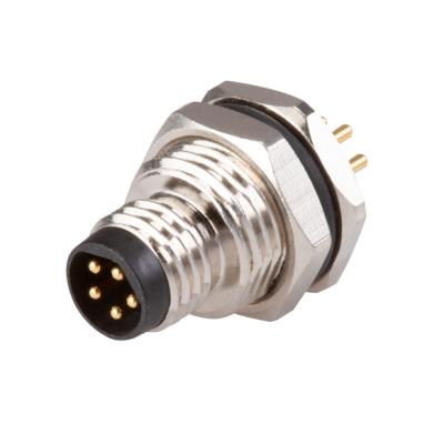 China Industrial M8 Connector Panel Mount CUI CDM806-05B-MP-F011-67 with IP67 Protection and Compliance to IEC61076-2-104 for sale