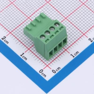 China Single row pluggable terminal block chxunda XD2EDGK-2.54-4P-V with PA66 plastic body and steel screws for sale