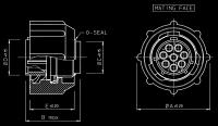 China Robust industrial connector EATON UTG18AD with 4 pin contacts and secure audible locking mechanism for sale