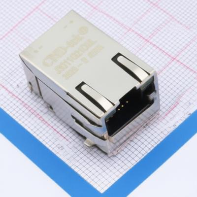 China Fast Ethernet 100 Base-TX RJ45 connector CND-tek J3011G21DNLPH single port SMT surface mount design for sale