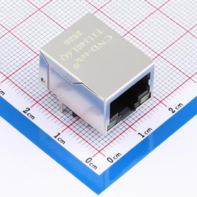China Robust TAB-DOWN 1X1 2.5G Connector with Black PBT Housing and Gold Plated Contacts CND-tek T11340L6Q for sale