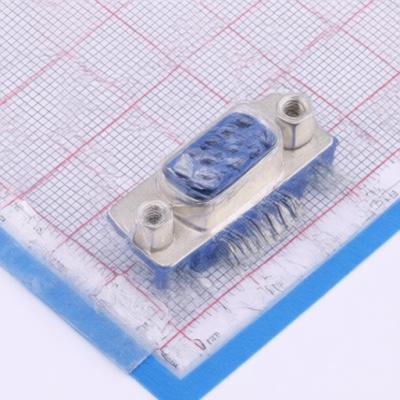 China VGA Connector 15 Positions Right Angle Through Hole Mount Foxconn DZ11AA1-H5A7-4F 2A Current Rating for sale