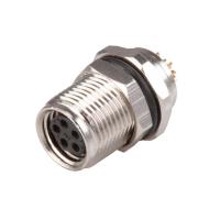 China Industrial panel mount M8 female connector CUI CDM813-05B-FT-F010-67 with IEC61076-2-104 compliance and IP67 rating for sale