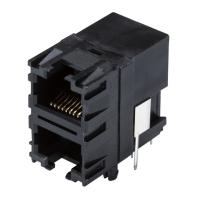 China Durable shielded modular jack CUI CRJ036-5-TH 8P8C RJ45 with spring tabs and UL94V0 flammability rating for sale