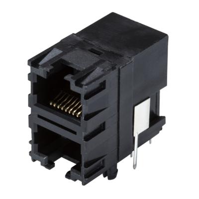 China Durable shielded modular jack CUI CRJ036-5-TH 8P8C RJ45 with spring tabs and UL94V0 flammability rating for sale