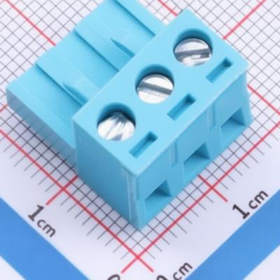 China Secure electrical terminal block CUI TBP01P1-508-03BE with zinc plated steel screws and PA66 housing for sale