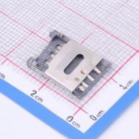 China electronic component HanElectricity NANO-1306 SIM card connector with stainless steel protective shell for sale
