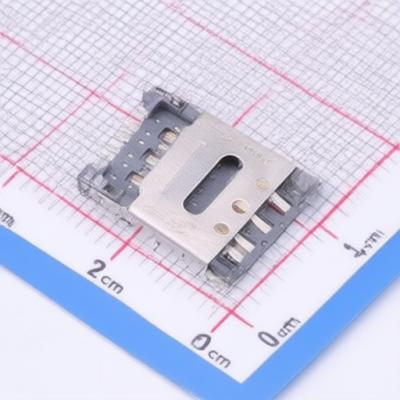 China electronic component HanElectricity NANO-1306 SIM card connector with stainless steel protective shell for sale